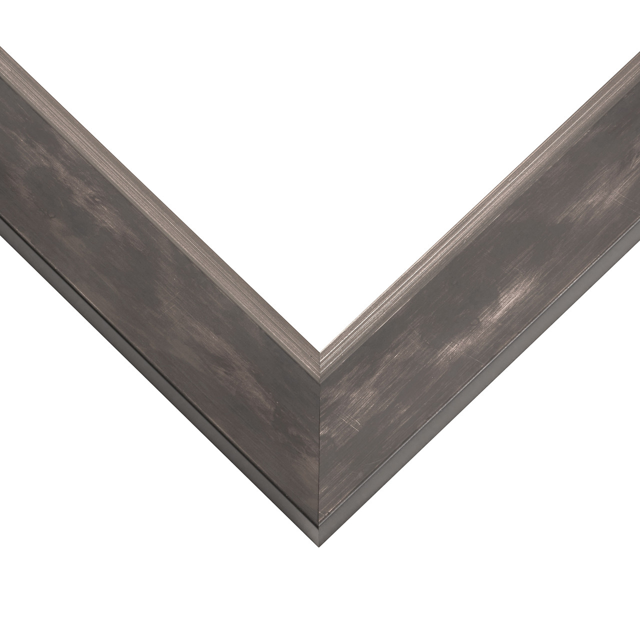 Aristocrat, Distressed Silver and Grey Matted Picture Frame - Craig Frames