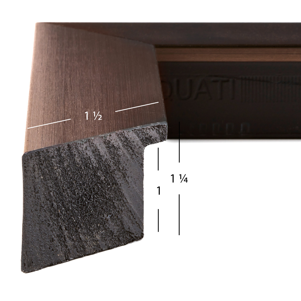 Modern Aesthetics 150 Brushed Bronze Matted Picture Frame - Craig Frames