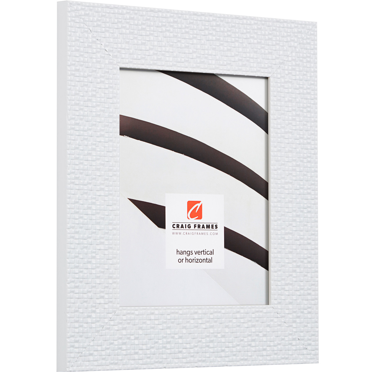Glimmer White Matted Picture Frame - Craig Frames