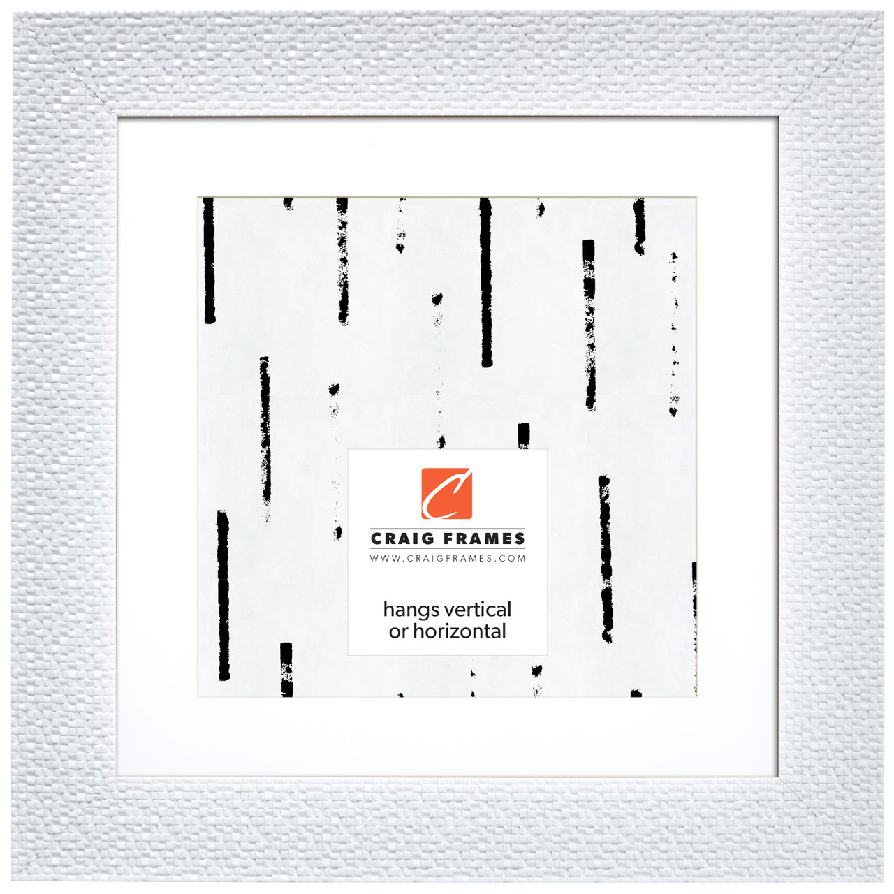 Glimmer White Matted Picture Frame - Craig Frames