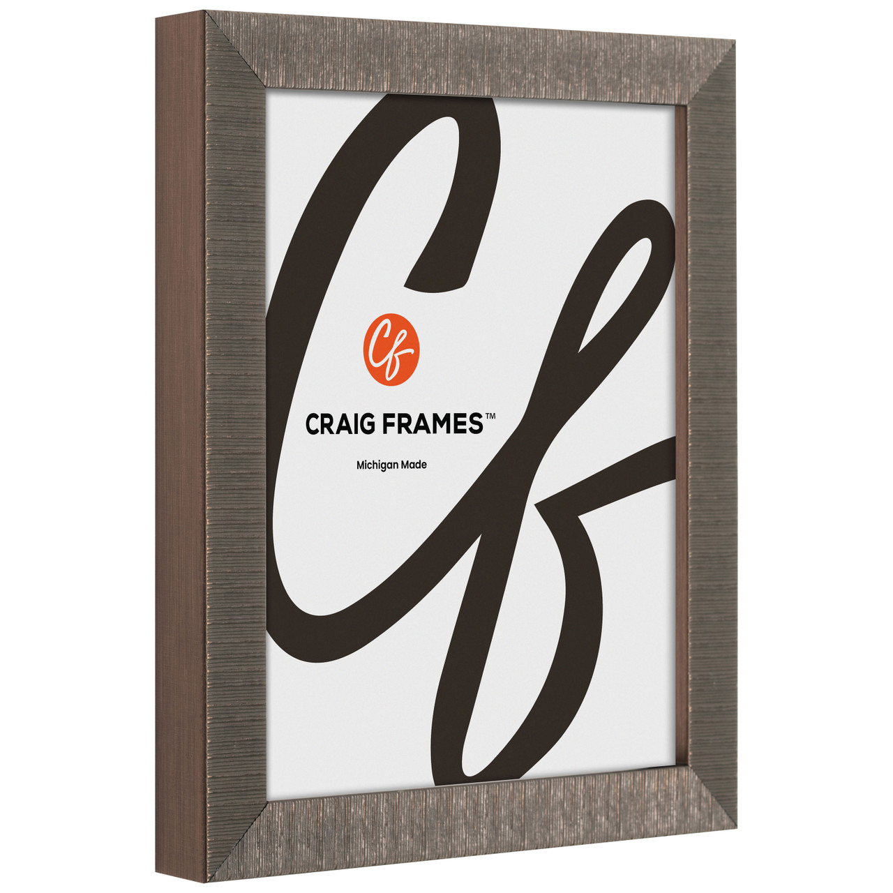 Linear Aged Bronze Picture Frame - Craig Frames