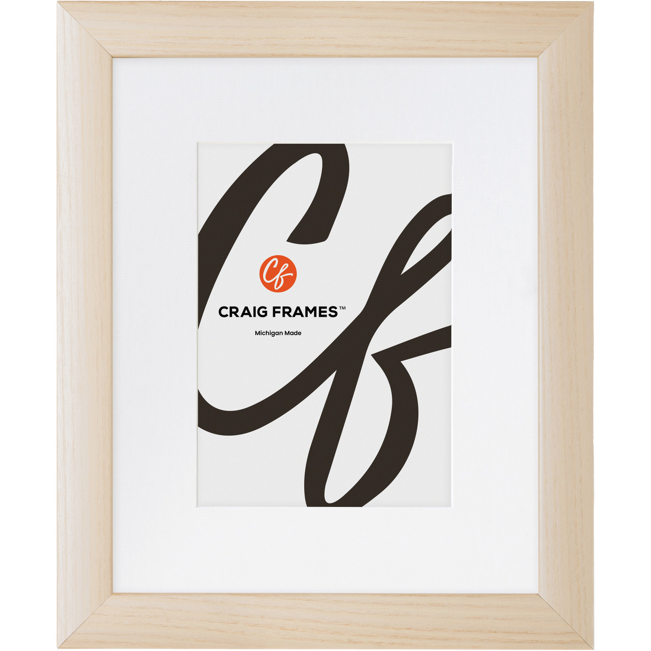 Contemporary Matted Natural Picture Frame - Craig Frames