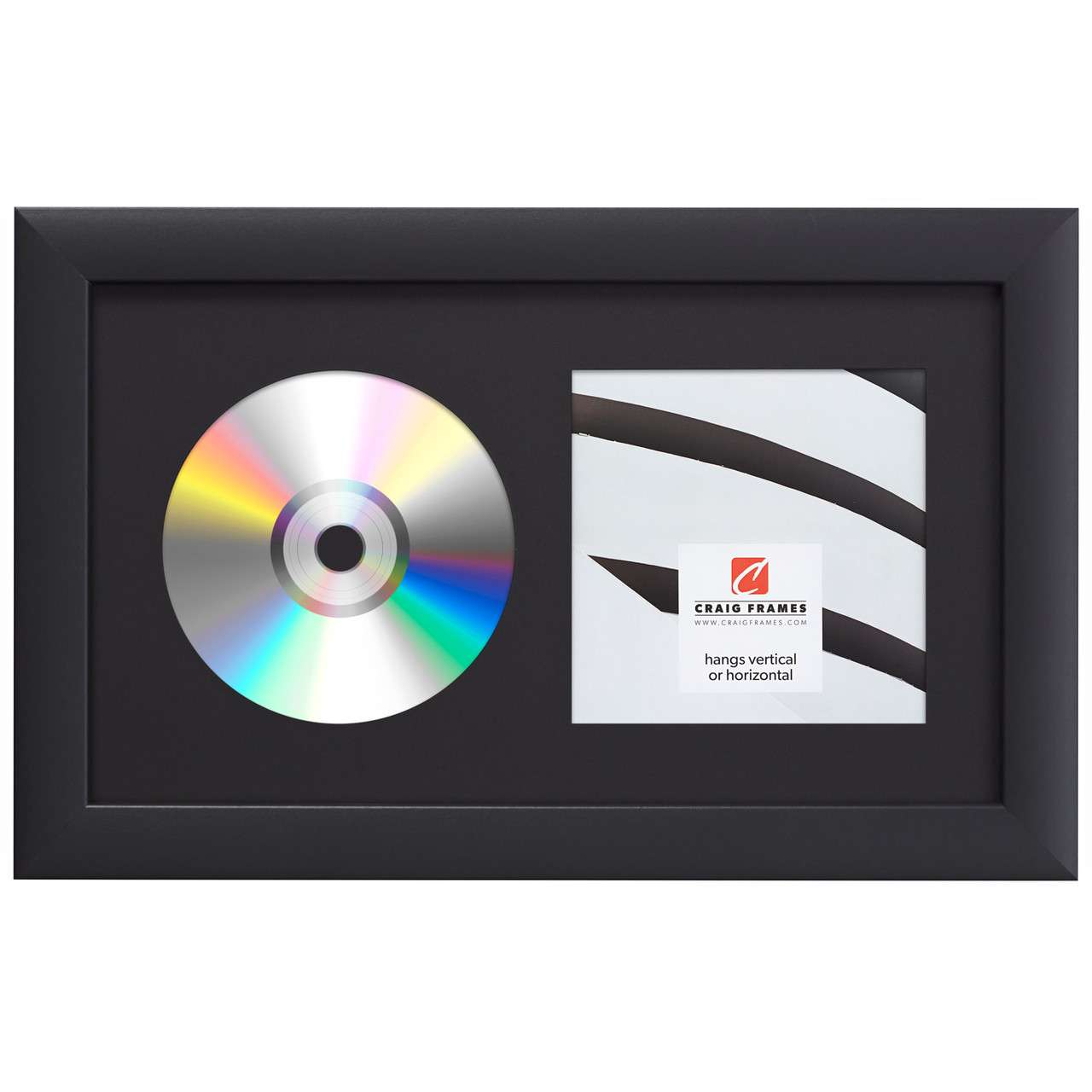 Contemporary Gallery Black Single CD Display Frame - Craig Frames