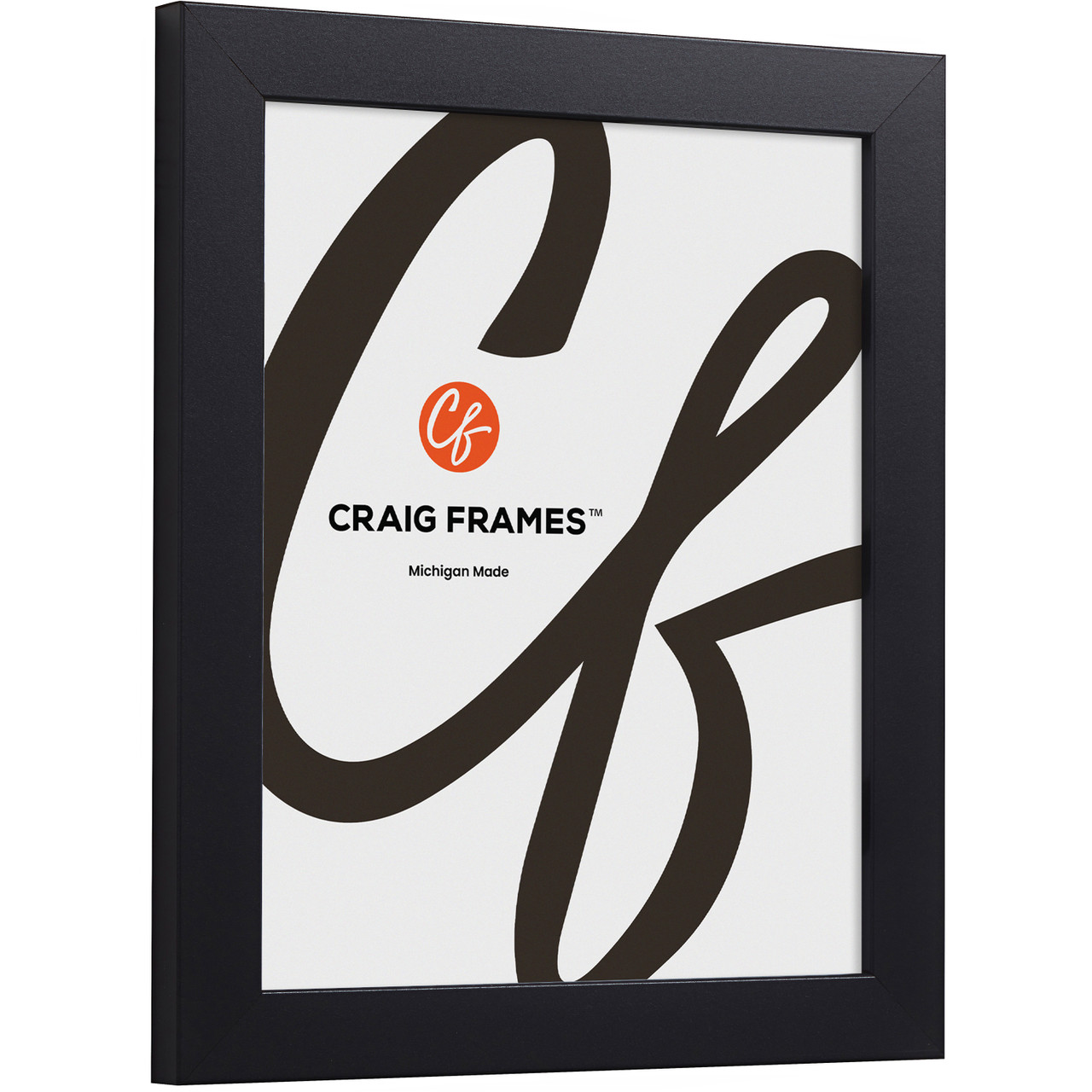 Bauhaus 100 Modern Satin Black Picture Frame - 4 Piece Set - Craig Frames