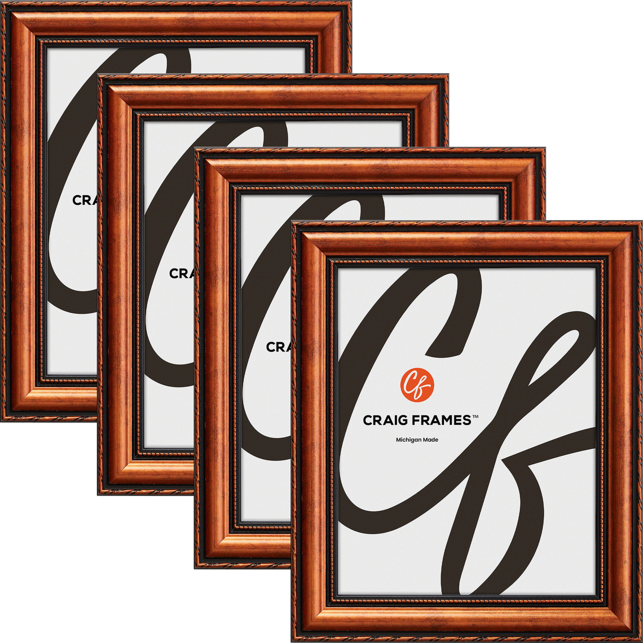 Victoria Ornate Copper Picture Frame - 4 Piece Set - Craig Frames