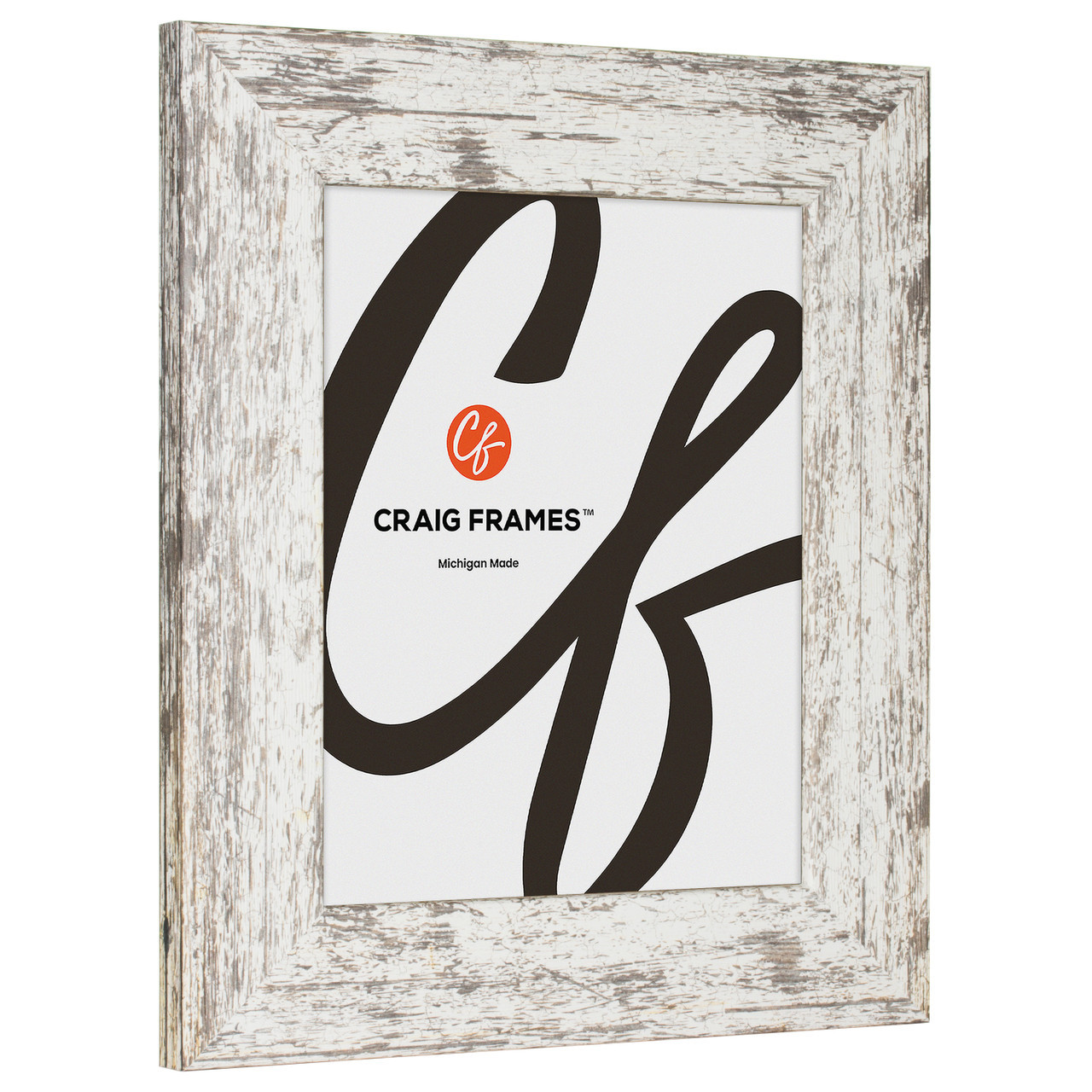 American Barn Alabaster White Picture Frame - 2 Piece Set - Craig Frames