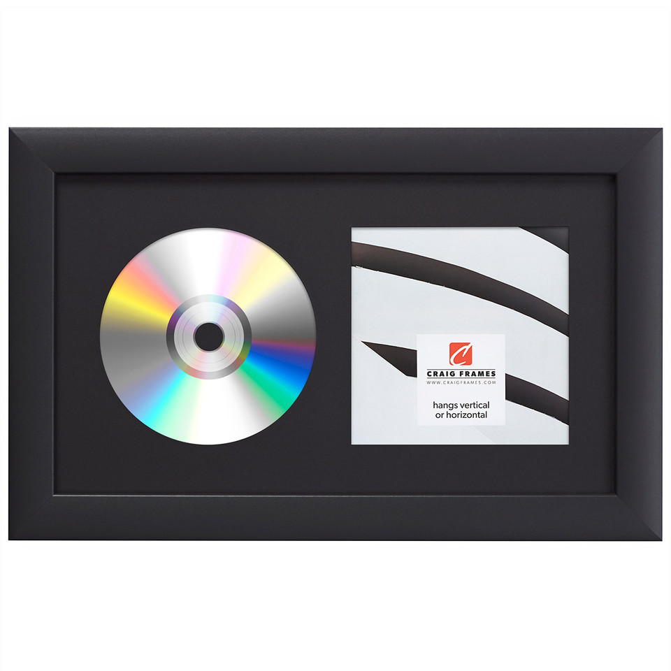 Contemporary Gallery Black Single CD Display Frame - Craig Frames