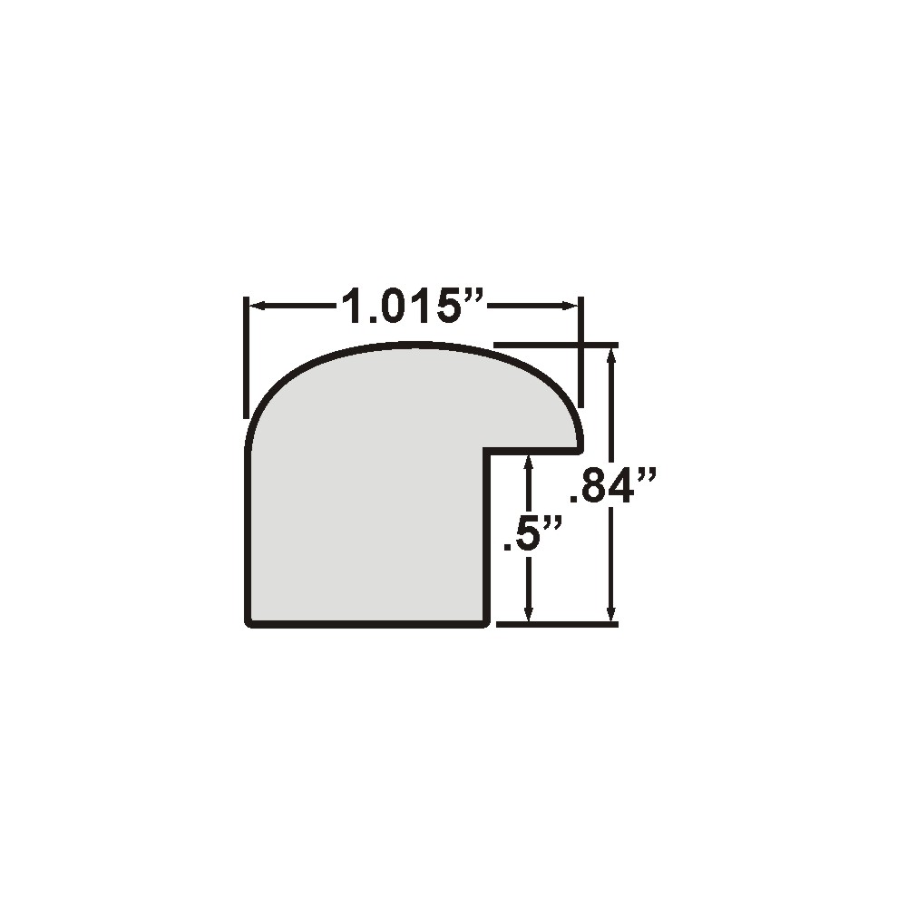 Bullnose Contemporary White Composite Picture Frame - Craig Frames