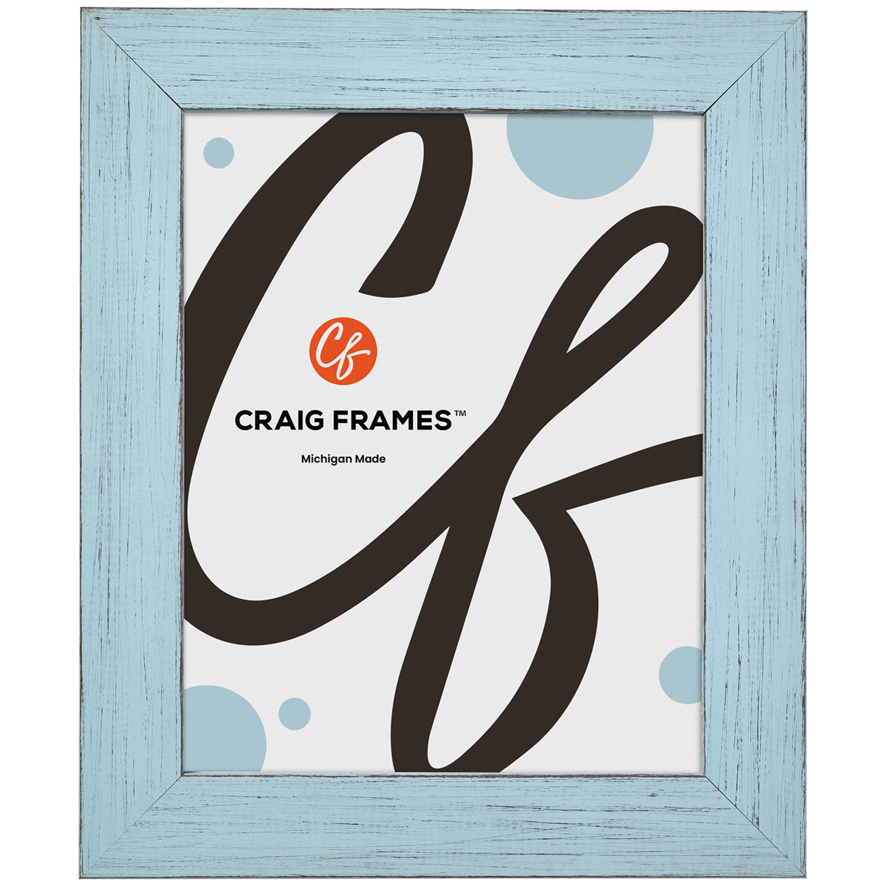 Jasper Sky Blue Weathered Picture Frame - Craig Frames