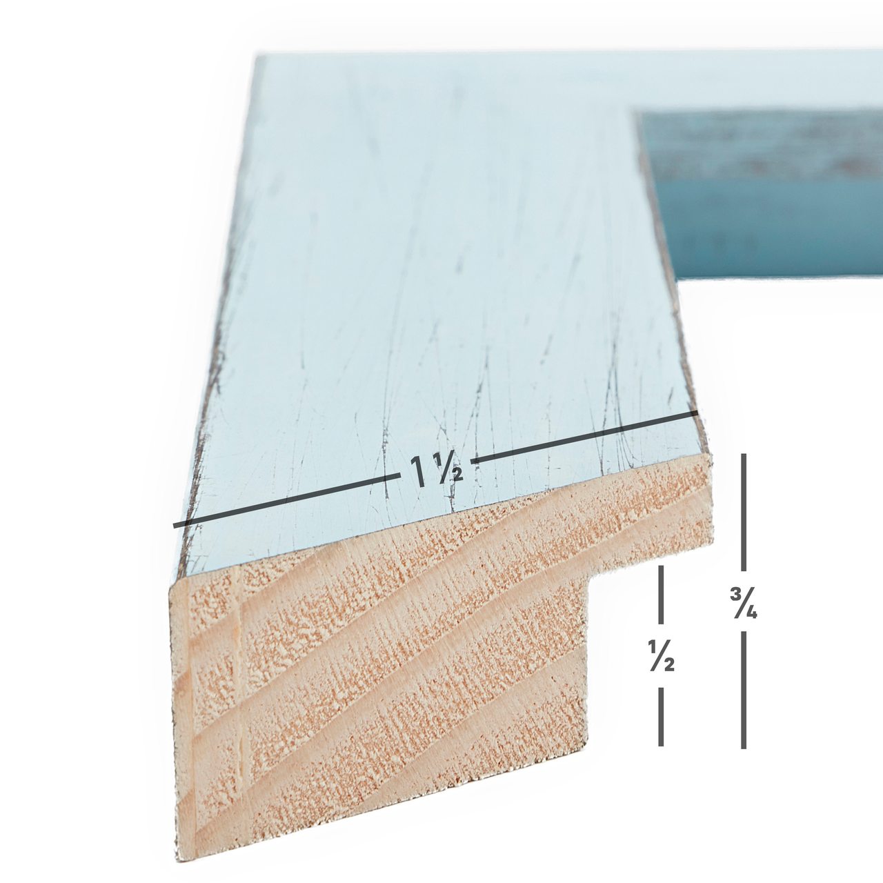 Jasper Sky Blue Weathered Picture Frame - Craig Frames