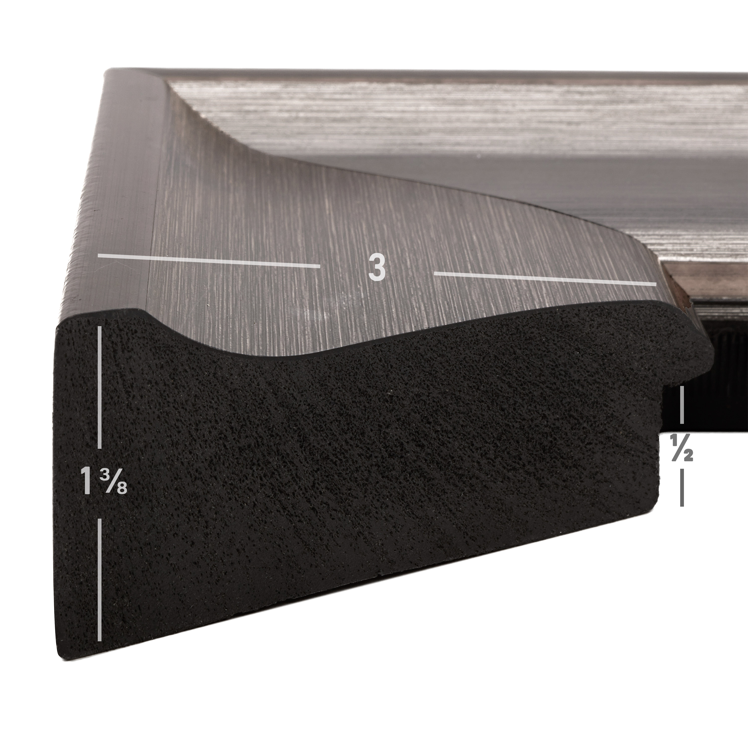 Resilience Wide Distressed Silver Matted Picture Frame - Craig Frames