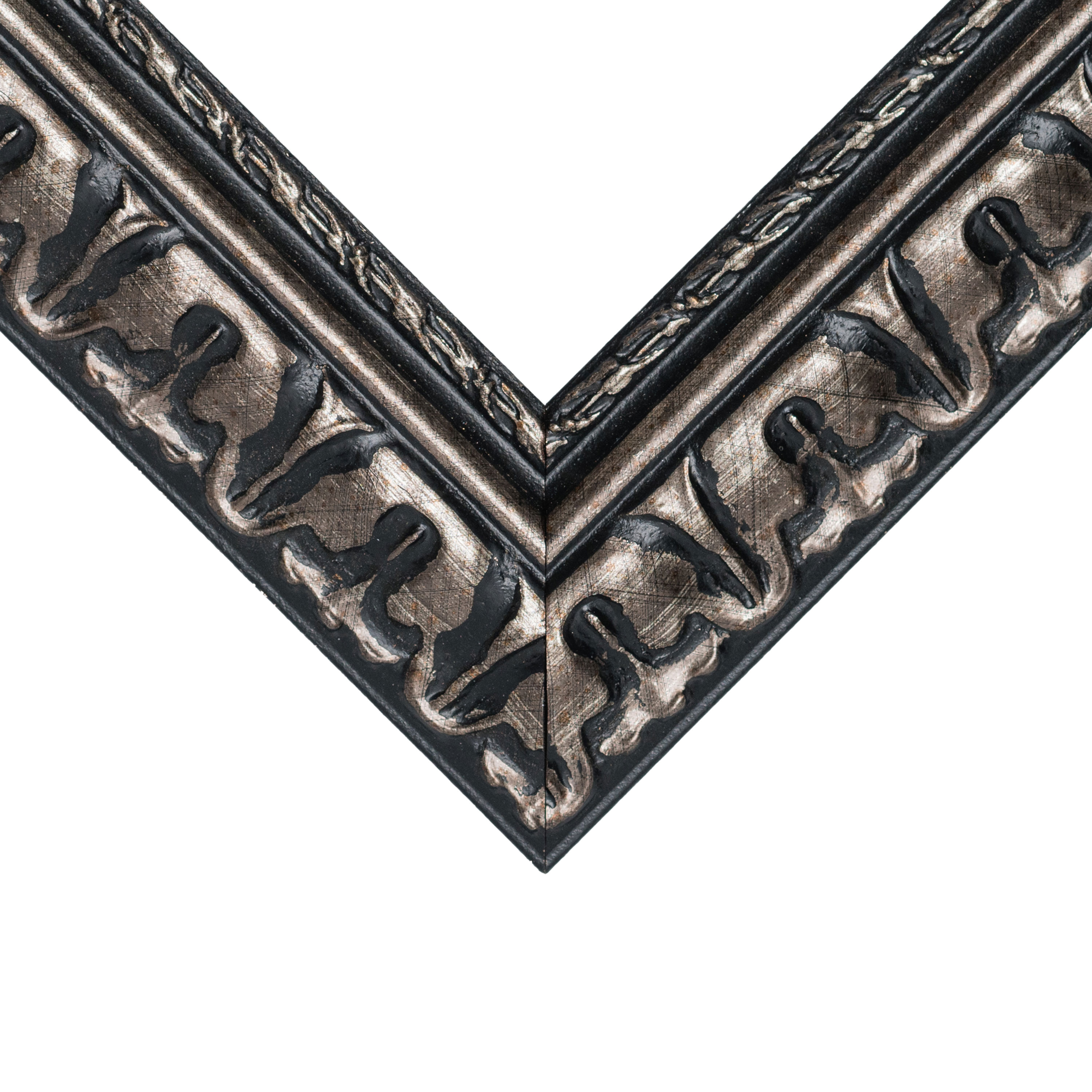 Bravado Ornate Scratched Silver Picture Frame - Craig Frames