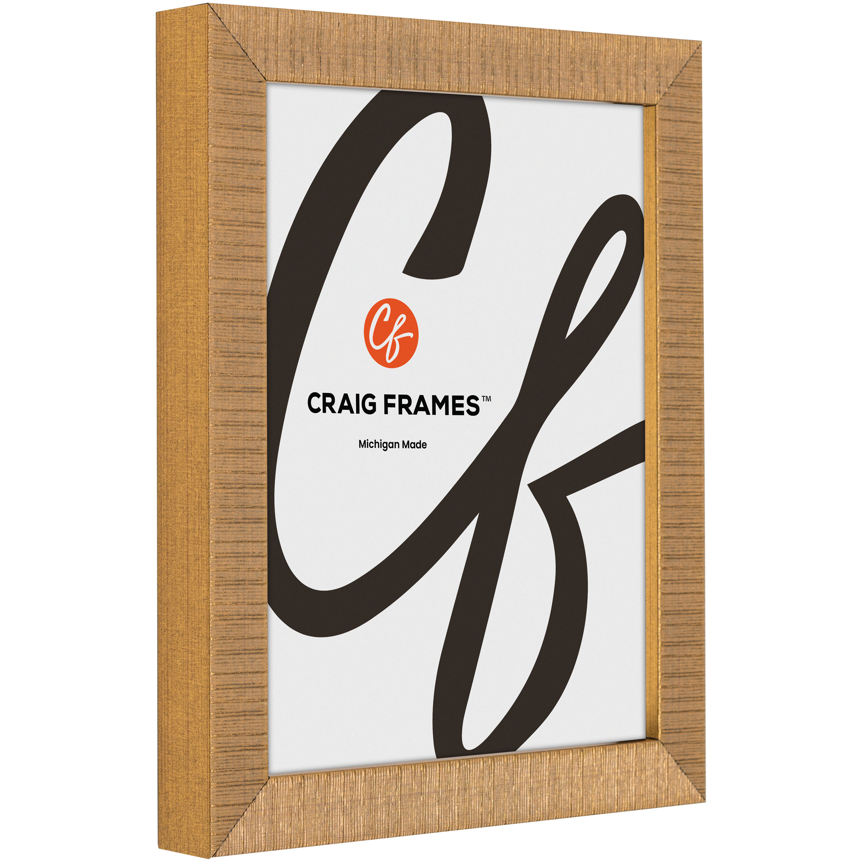 Linear Gold Matted Picture Frame - Craig Frames