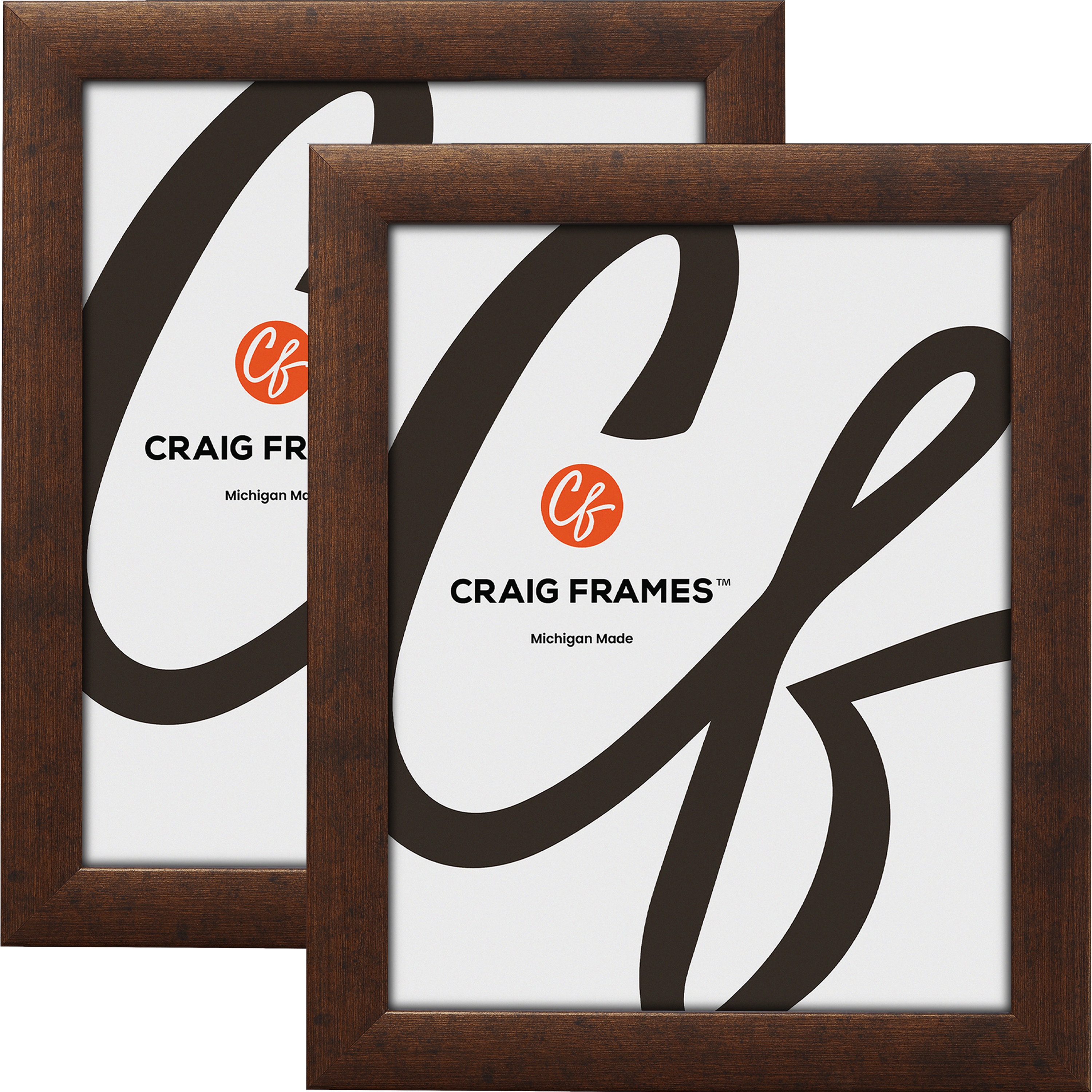 Contemporary 1" Rustic Copper Picture Frame - 2 Piece Set - Craig Frames