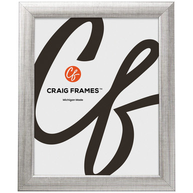 Contemporary Scratched Silver Picture Frame - Craig Frames