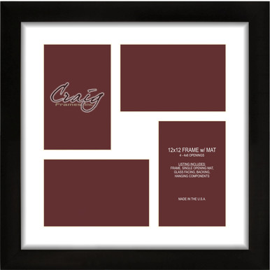 4 Opening 4x6 Square Collage Frame with 1" Mat - Craig Frames