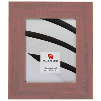 Jasper Wide Rustic Faded Red Picture Frame - Craig Frames
