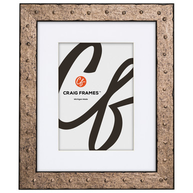 Rivet Pitted Steel Matted Picture Frame - Craig Frames