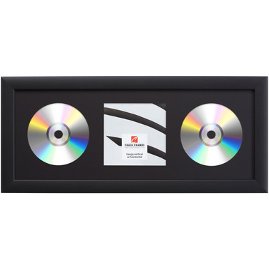 Contemporary Gallery Black Double CD Display Frame - Craig Frames
