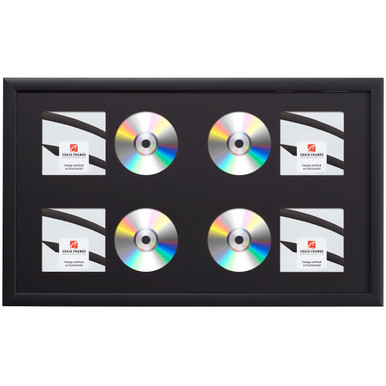 Contemporary Gallery Black Four CD Display Frame - Craig Frames