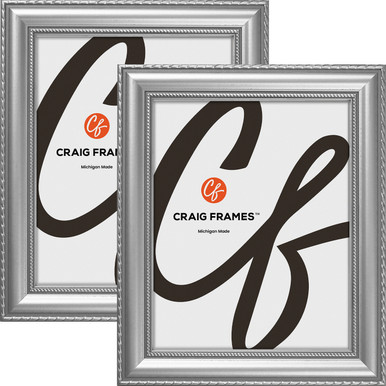 Victoria Ornate Silver Picture Frame - 2 Piece Set - Craig Frames