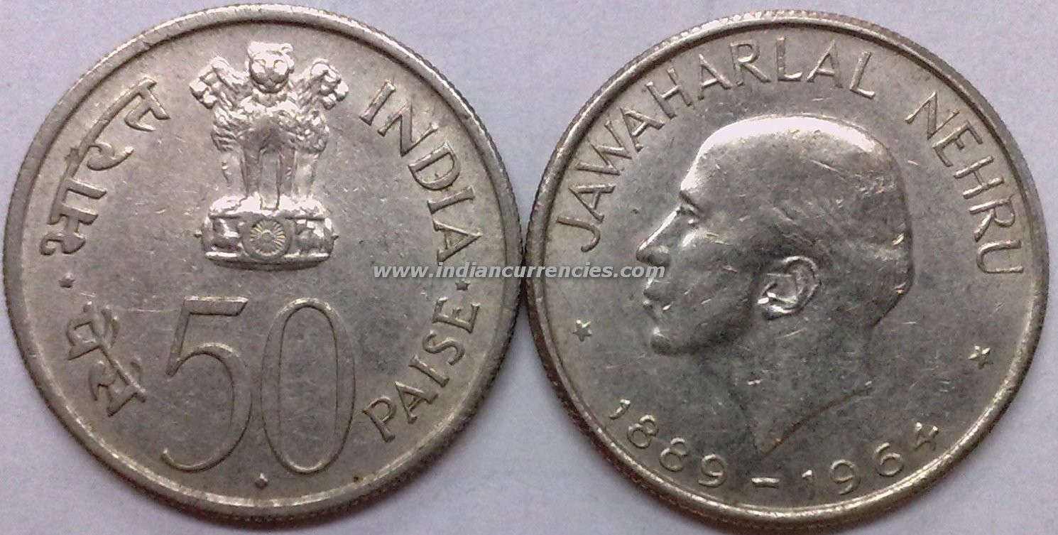 1 Rupee of 1964 - Jawaharlal Nehru - Mumbai Mint
