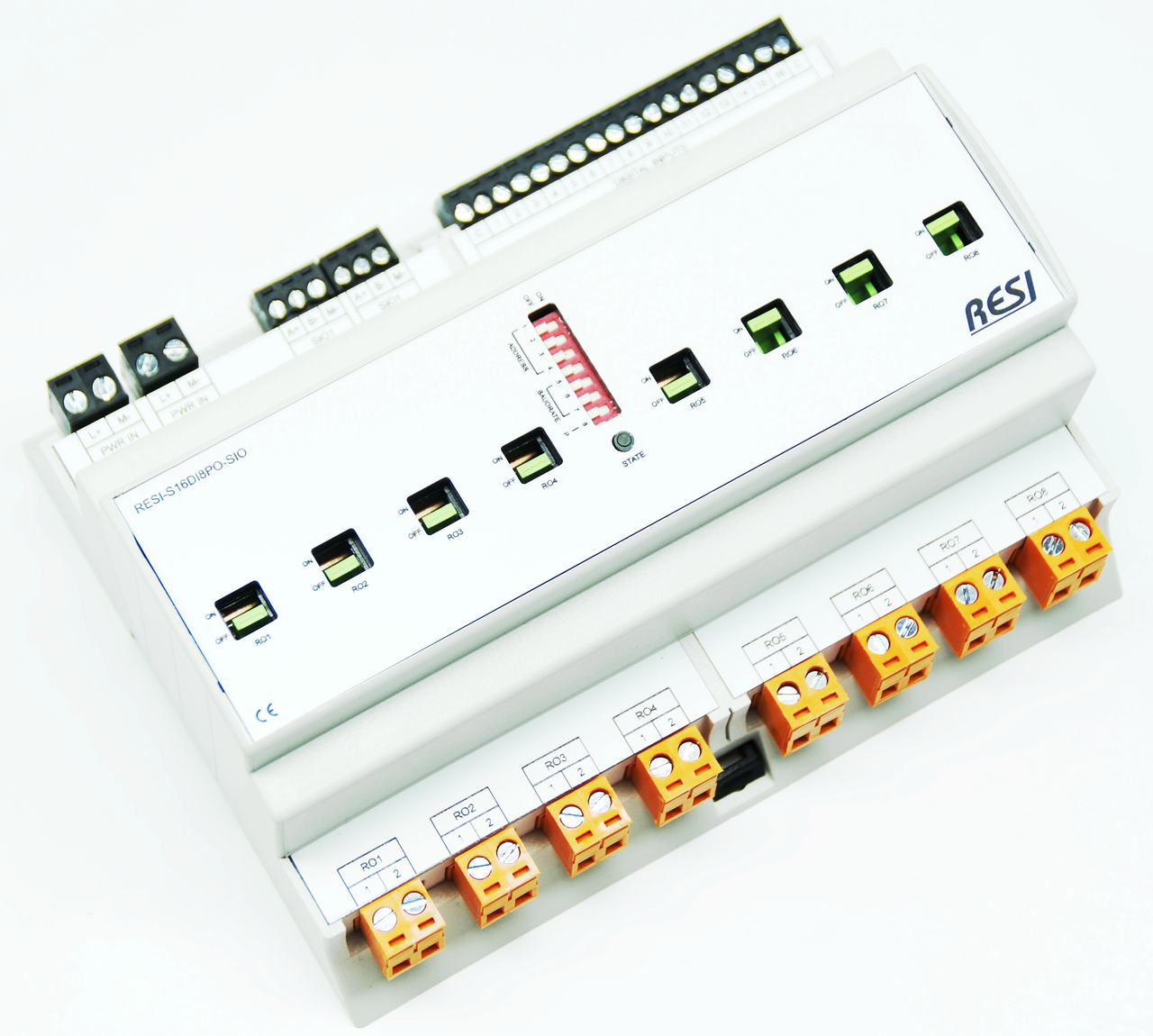 BIG IO module, 8TE, module with 16 digital inputs for 12-48V= signals ...