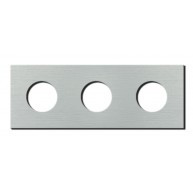 Socket - 3 gang - power outlet - brushed aluminium - SmartOne