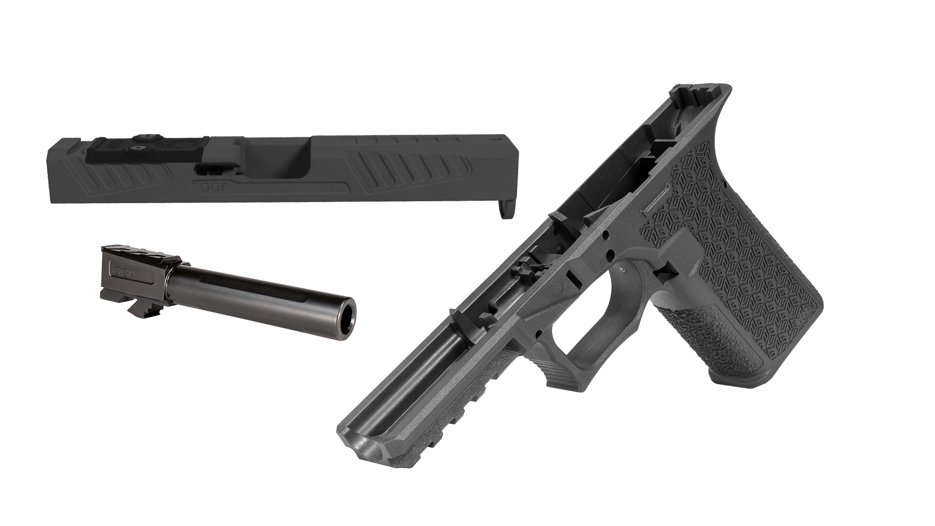 GGP Grey G17 Slide + G17 Barrel + GGP Full-size Frame Bundle - Grey ...