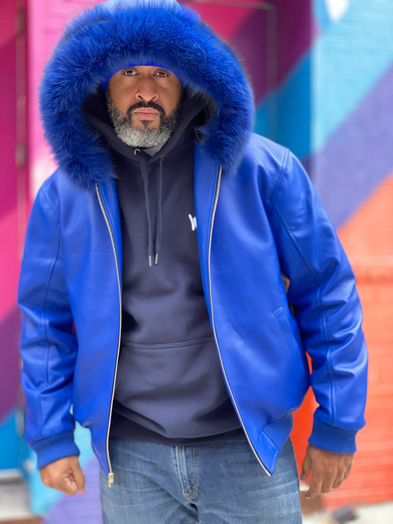Royal Blue Butter Soft Baseball Leather Jacket - Hip Hop Closet