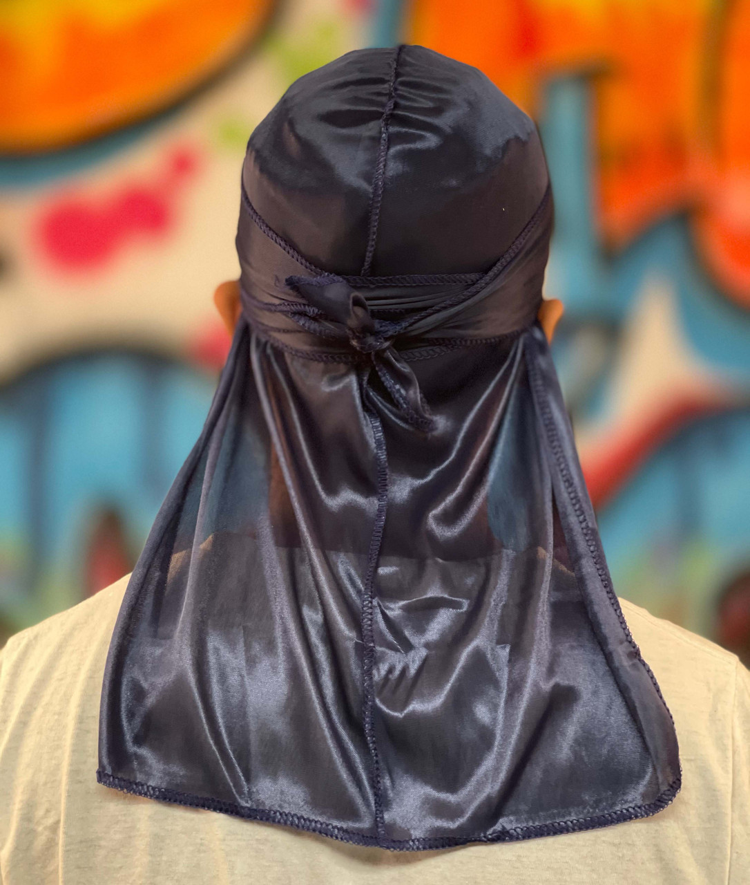 Navy Blue Silky Du Rag durag | HipHopCloset.com