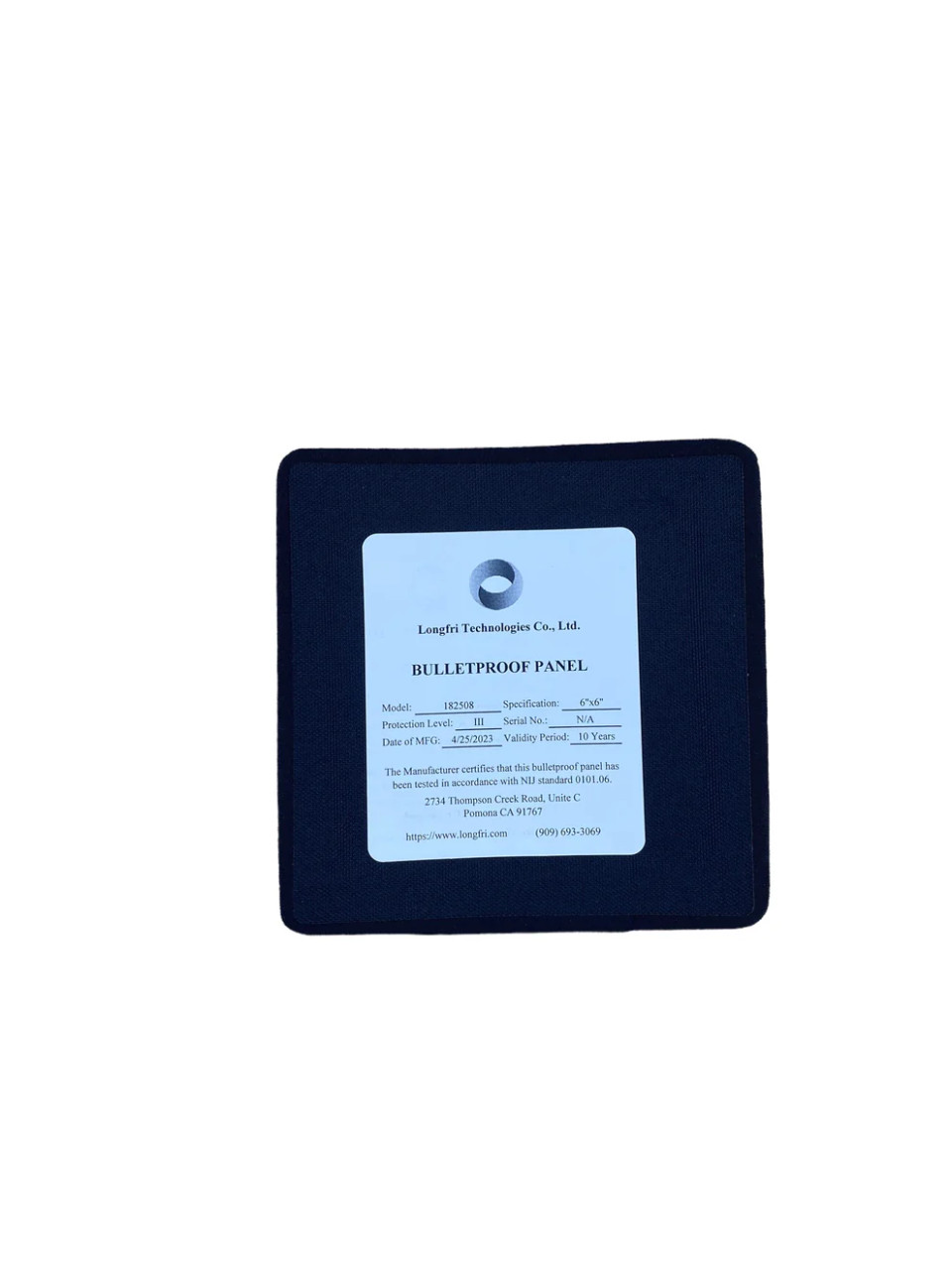 Longfri Level III+/ SRT 10"x12" Shooter's Cut Single Curve Hard ...