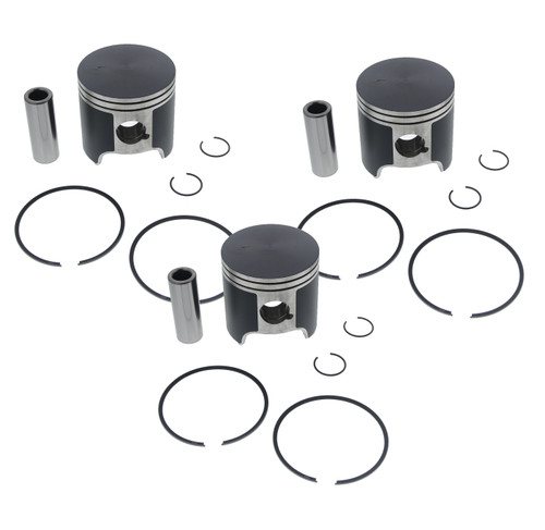 2004 2005 Yamaha Venture 700 VT700 Piston Kit x3 Teflon Coated Race ...