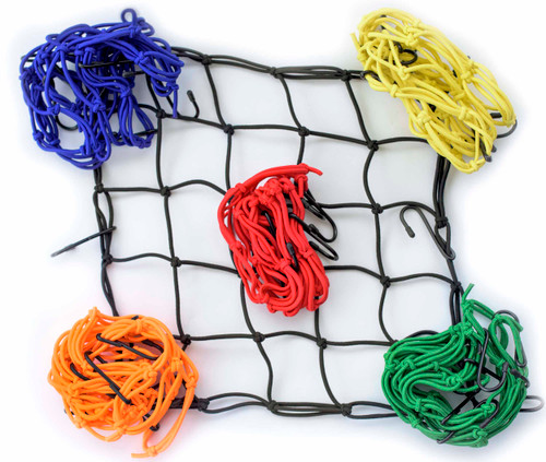 Race-Driven Motorcycle ATV Cargo Net 15 x 15 inch with 6 Hooks Mesh Web ...