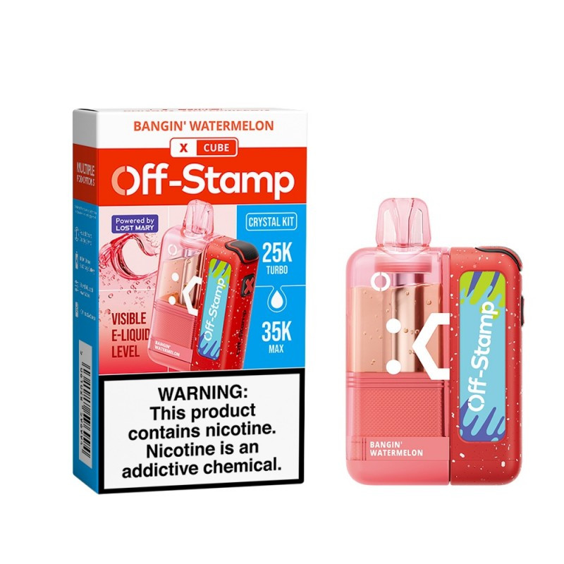 Bangin' Watermelon Off-Stamp X-Cube – 35,000 Puff Smart Vape | Juicy ...