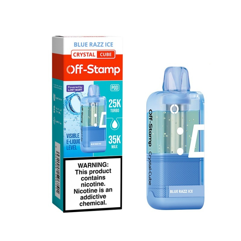 Off-Stamp X Crystal Cube 35K Disposable POD Blue Razz Ice