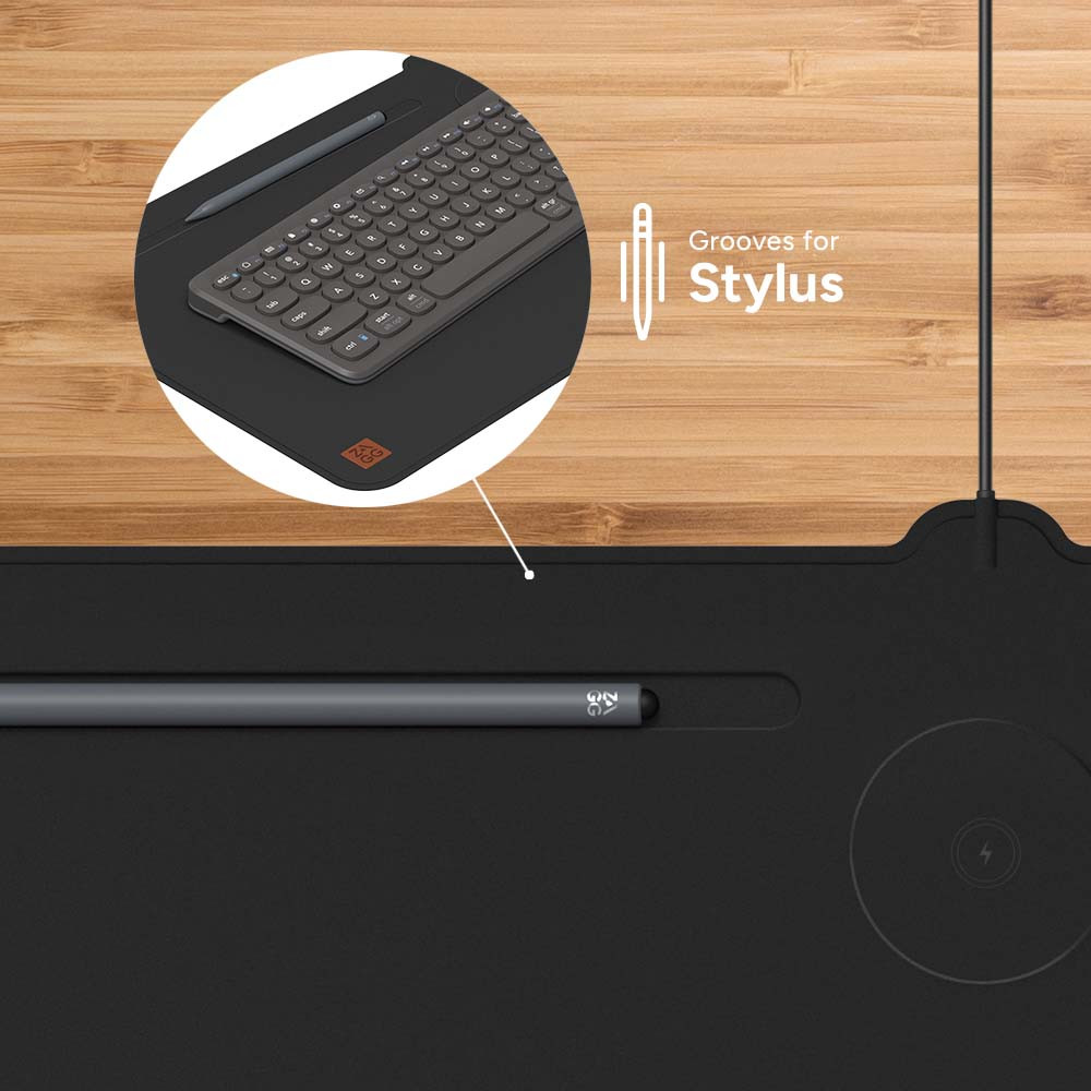 Desk Mat with wireless charging - Desk Mat with up to 10W of wireless ...