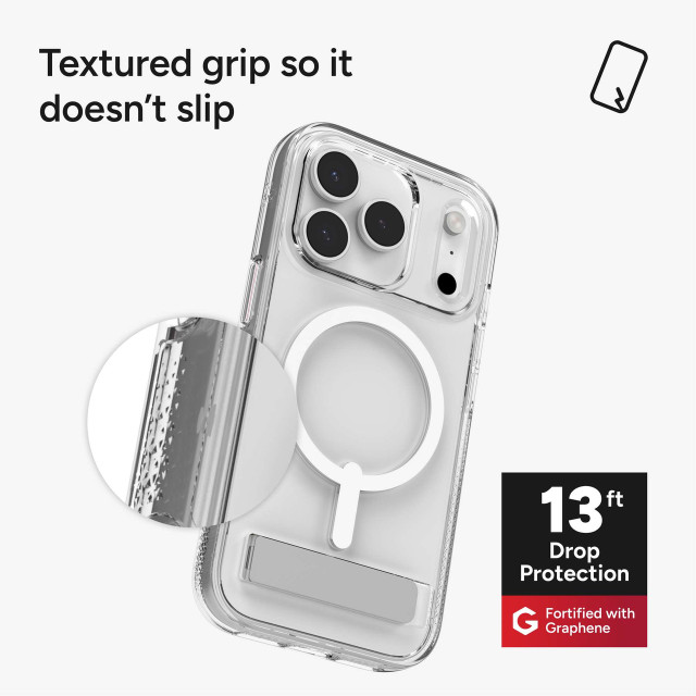Crystal Palace Snap for MagSafe iPhone 17 Pro Clear Phone Case with Stand