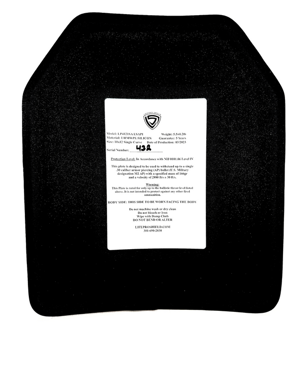 LEVEL IV LIGHTWEIGHT HARD ARMOR PLATE