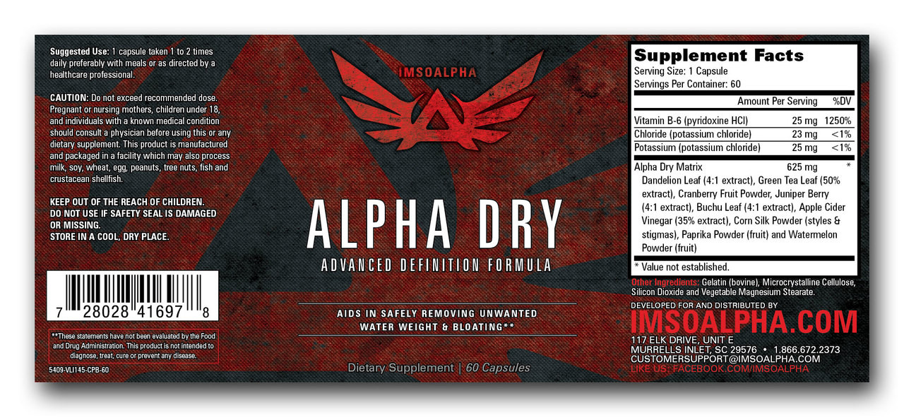 Alpha Dry - Reduce Bloat From Water Weight