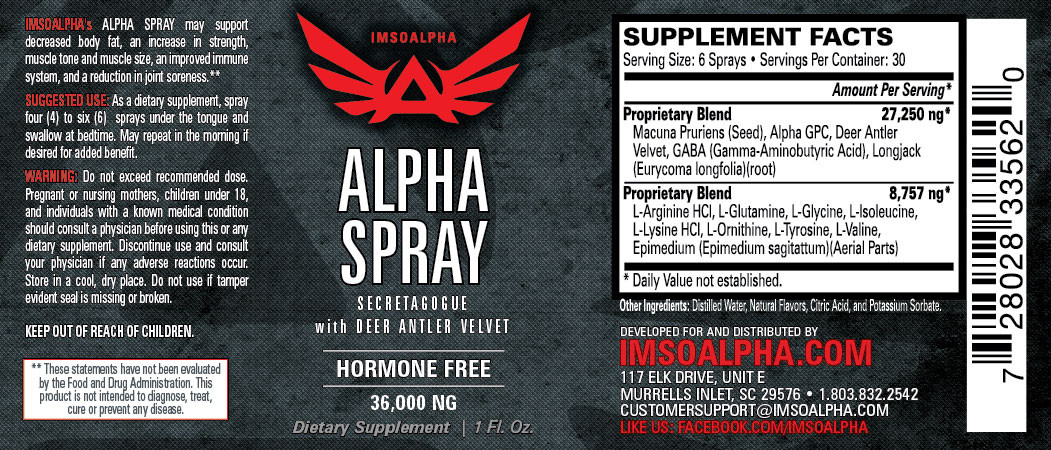 Alpha MZT & 1oz Alpha Spray Package - IMSOALPHA.COM