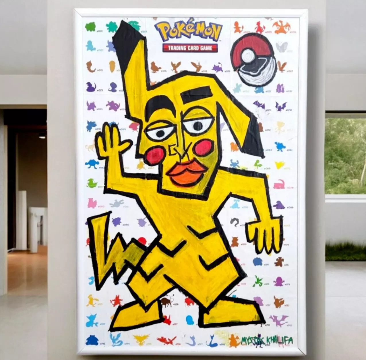 NPC PIKACHU Original Painting by Mystiic Khalifa