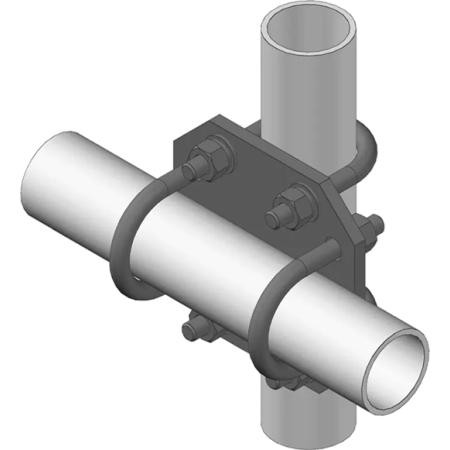 SABRE Crossover Plate Kit for 2-3/8 in & 3-1/2 in OD Pipes, 1/2 in U ...