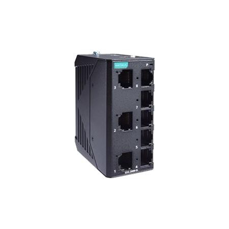 MOXA 8-port entry-level unmanaged Ethernet switches with metal housing ...