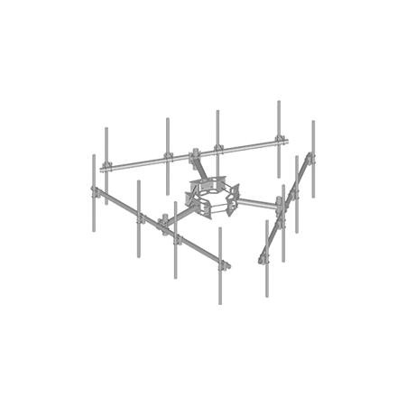 COMMSCOPE Monopole Co-location T-Frame kit, 12 in- 50 in OD, 12 ft 6 in ...