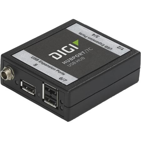 DIGI Hubport/7c 5.5-30V DC powered USB 2.0 hub, non-captive connector ...