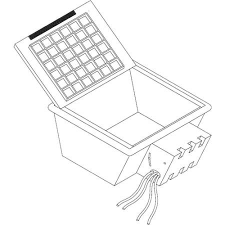VENTEV Access Floor Box w/ Integrated 5/6 dBi WiFi Junction Box Antenna ...