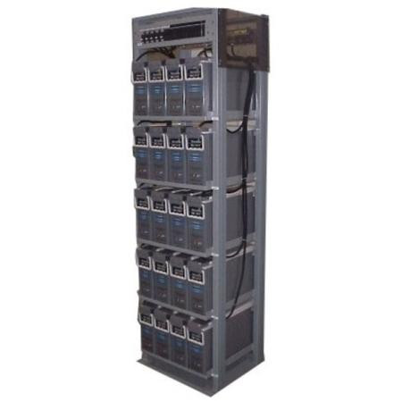 INTRAPACK 4 Post 5 Shelf Battery Rack, Seismic. 200A breakers ...