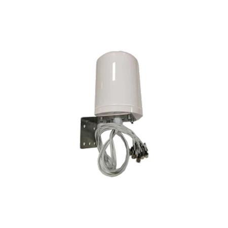 VENTEV 2.4/5 GHz 6 dBi Outdoor MIMO Omni with 8 RPTNC male Connectors and L Bracket for Wall ...