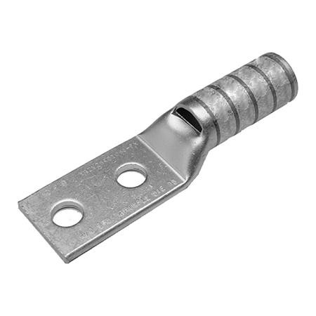 BURNDY Copper Compression Lug 2 hole with inspection window, 3 flex 1/4 ...
